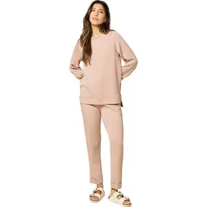 SOFTIES Athleisure Crewneck Tunic And Cropped Pant Set - Coco