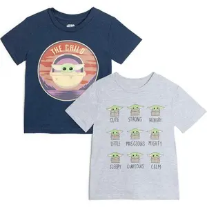 STAR WARS Yoda 2-pack T-shirts - Blue/white
