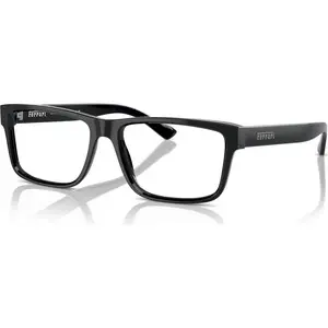 FERRARI 55mm Rectangle Optical Glasses - Black