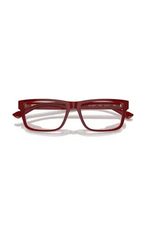 FERRARI 55mm Rectangle Optical Glasses - Red
