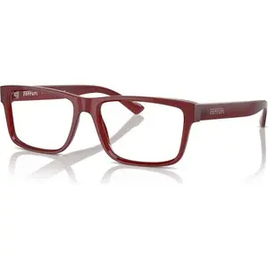 FERRARI Rectangle Full Rim Acetate Eyeglasses - Red