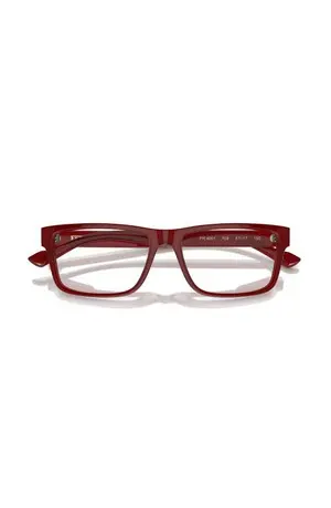 FERRARI Rectangle Full Rim Acetate Eyeglasses - Red