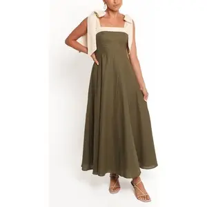 Olive Linen Dresses