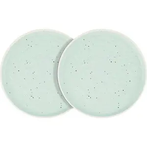 STONE + LAIN Elena Stoneware 4-piece Dinner Plate Set Mint