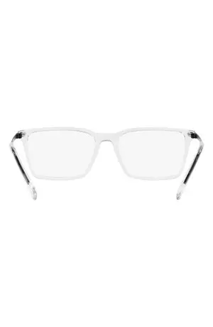 Armani Exchange 54mm Rectangle Full Rim Eyeglasses - Clear