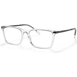 Armani Exchange 54mm Rectangle Full Rim Eyeglasses - Transparent