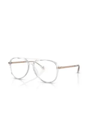Michael Kors 56mm Full Rim Pilot Optical Glasses - Transparent