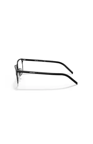 Prada 57mm Rectangle Eyeglasses - Black