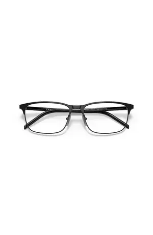 Prada 57mm Rectangle Eyeglasses - Black