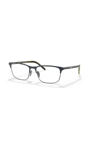 Prada 57mm Rectangle Eyeglasses - Grey