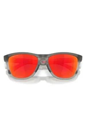 Oakley Frogskins™ Round Sunglasses - Matte Grey Smoke/grey Ruby