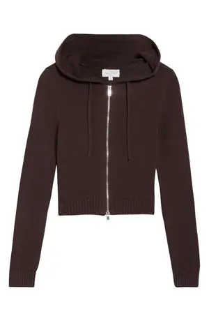 PACSUN Skylar Front Zip Sweater Hoodie - Brown