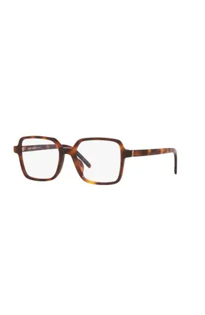Saint Laurent 54mm Rectangle Optical Glasses - Tortoise