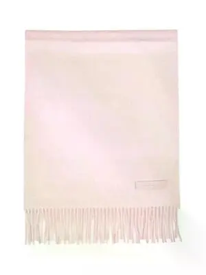 Zegna Fringed Wool Scarf - Pink
