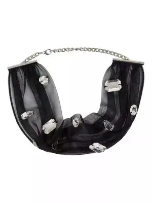David Koma Crystal-embellished Choker - Silver