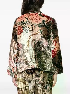 YAVI Floral-print Jacket - Brown
