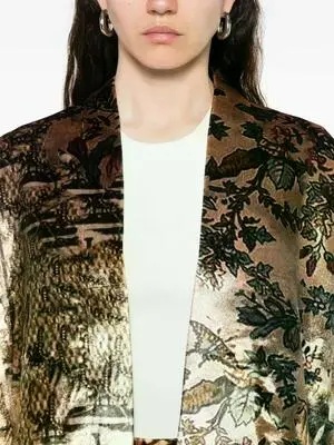 YAVI Floral-print Jacket - Brown