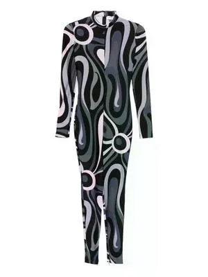 Emilio Pucci Marmo-print Jumpsuit - Black