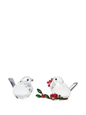 SWAROVSKI Idyllia Bird Couple And Berries Figurine - White