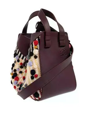 Loewe Hammock Pom-pom Leather Tote