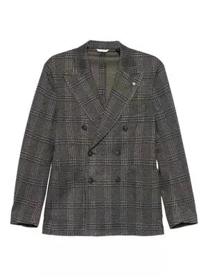 MANUEL RITZ Double-breasted Checked Blazer