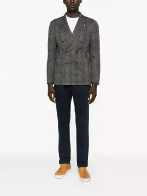MANUEL RITZ Double-breasted Checked Blazer