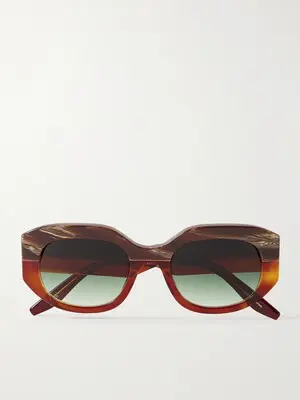 Barton Perreira Sueno Round-frame Sunglasses - Brown