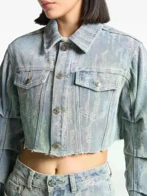 Manière De Voir Alice Distressed-effect Denim Jacket