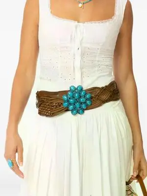 Silvia Tcherassi Braided Belt With Embellishments