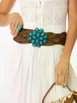 Silvia Tcherassi Braided Belt With Embellishments