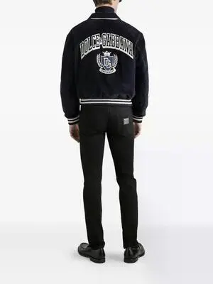Dolce & Gabbana Corduroy Varsity Jacket - Blue