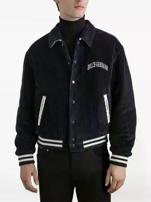 Dolce & Gabbana Corduroy Varsity Jacket - Blue
