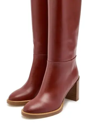 Gabriela Hearst Bocca Leather Knee-high Boots - Tan
