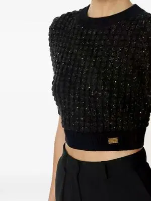 Elisabetta Franchi Bouclé Knit Top