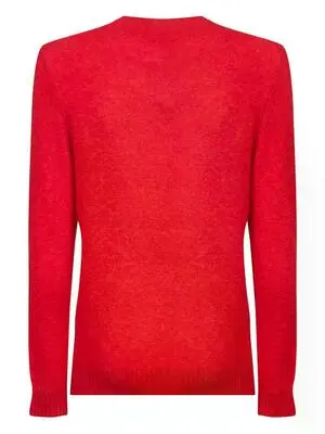 MC2 SAINT BARTH Ribbed Logo-embroidered Sweater - Red