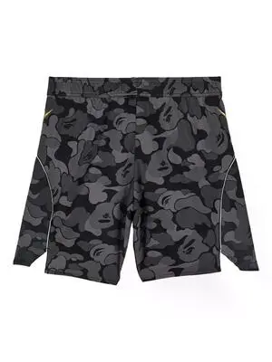 Adidas Bape Fb Camo-pattern Track Shorts