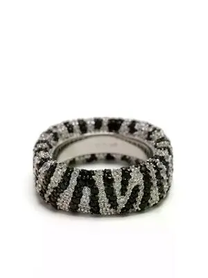 APM MONACO X Charles Leclerc Chunky Zebra Ring - Silver