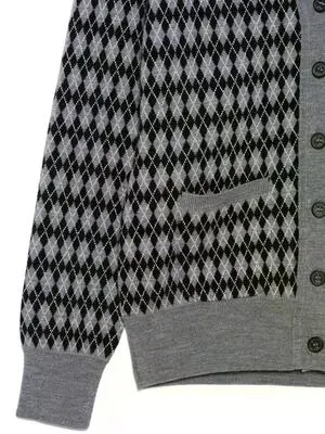 N°21 Argyle Cardigan - Grey
