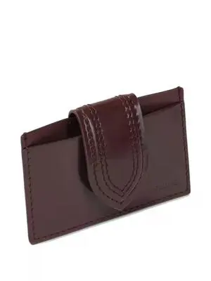 Jacquemus The Bambino Stitched Tab Wallet - Brown