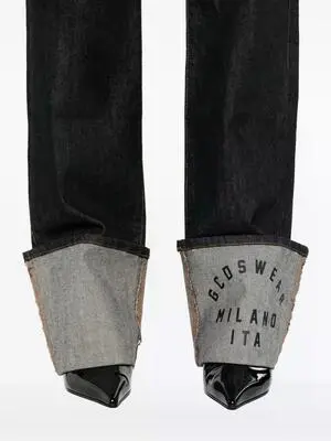 Gcds Cuffed-hem Jeans