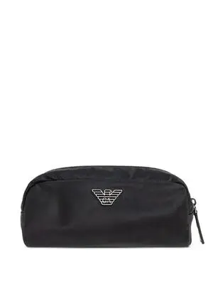 Emporio Armani Logo Zip Pouch - Black