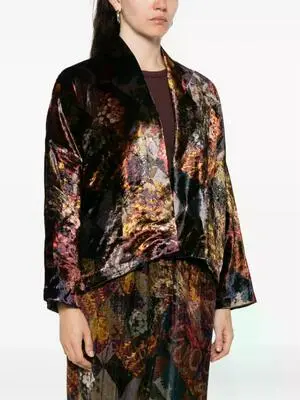 YAVI Floral-print Jacket - Black