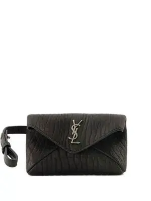 Saint Laurent Cassandre-plaque Wallet - Black