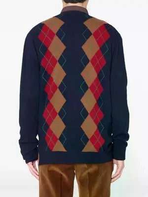 Kolor Diamond-pattern V-neck Sweater