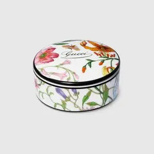 Gucci Flora Print Small Round Box