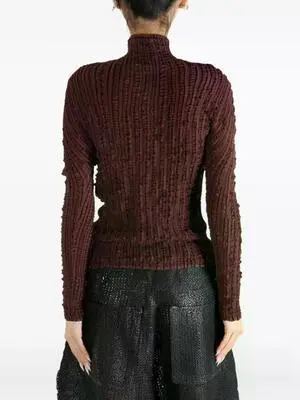 Issey Miyake High-neck Textured Top