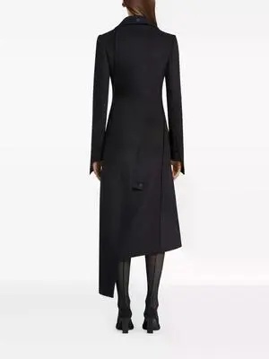 COURREGES Oblique Asymmetric Coat - Black