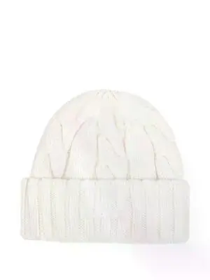 MC2 SAINT BARTH Cable-knit Beanie - White