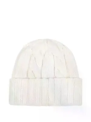 MC2 SAINT BARTH Cable-knit Beanie - White