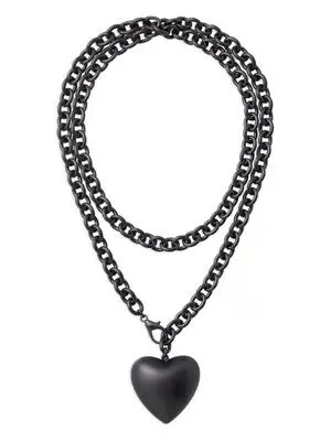 ROXANNE ASSOULIN The Puffy Heart Chain Necklace - Black